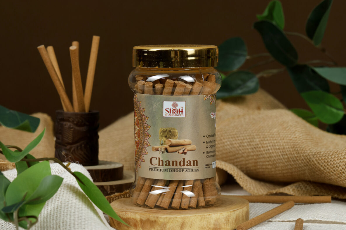 Chandan Jar Dhoop Sticks 100 Gms - Shah Fragrances