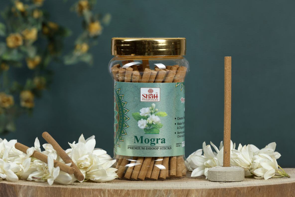 Mogra Jar Dhoop Sticks 100 Gms - Shah Fragrances